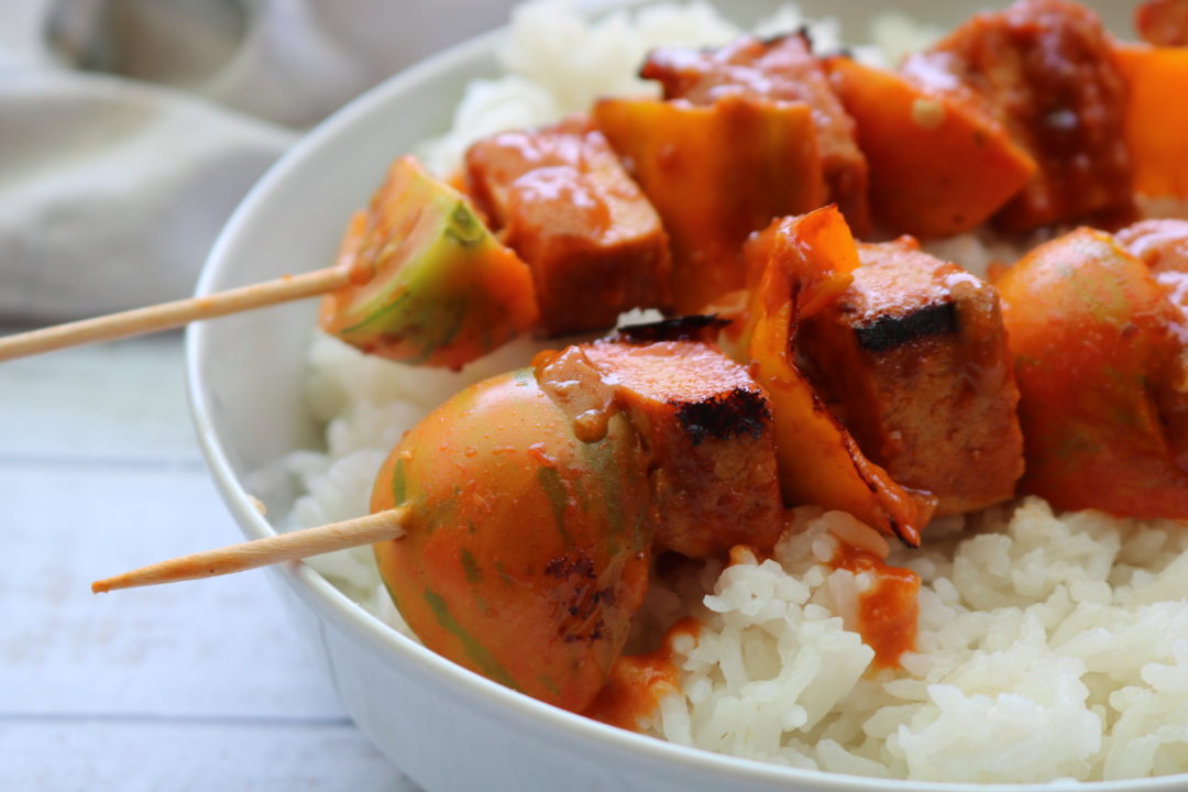 Brochettes de Tofu mariné à la sauce Ssamjang - L'ananas blonde