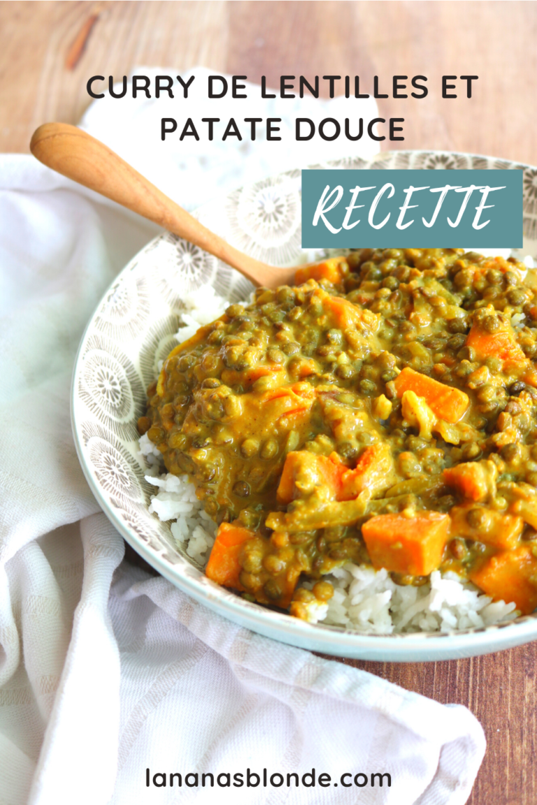 Curry de lentilles vertes et patate douce - L'ananas blonde