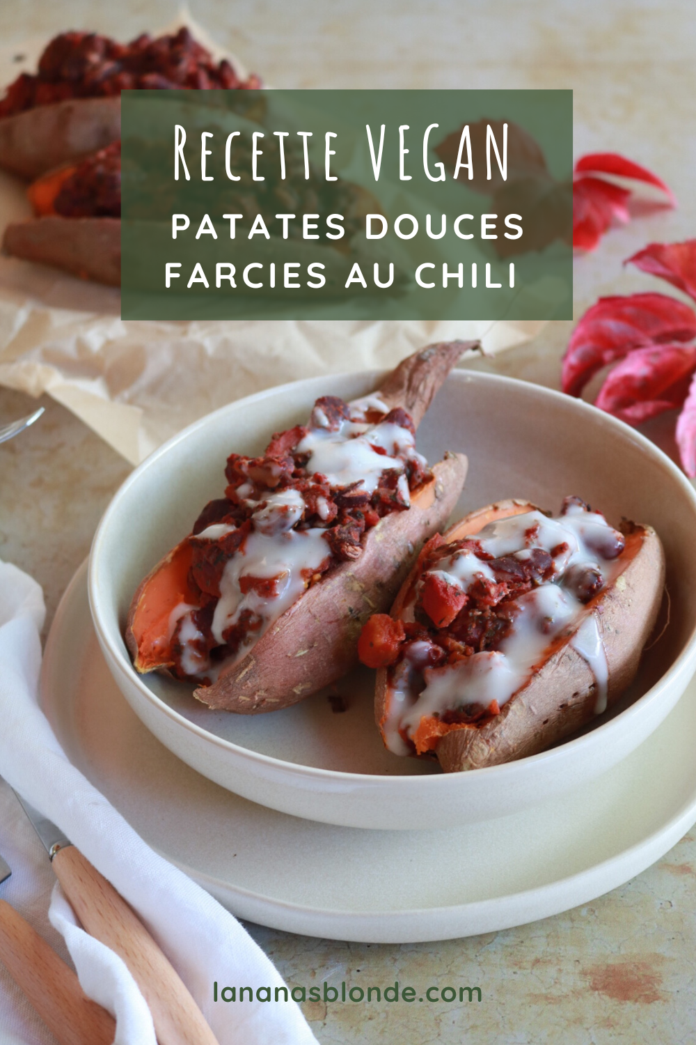 Patates douces farcies aux haricots rouges - L'ananas blonde