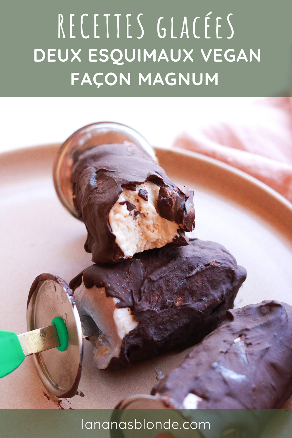 Deux recettes de glaces vegan façon Magnum - L'ananas blonde